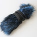 Blue Black Wolf Fur Mantle Leather Strap Barbarian Fur Collar - Etsy
