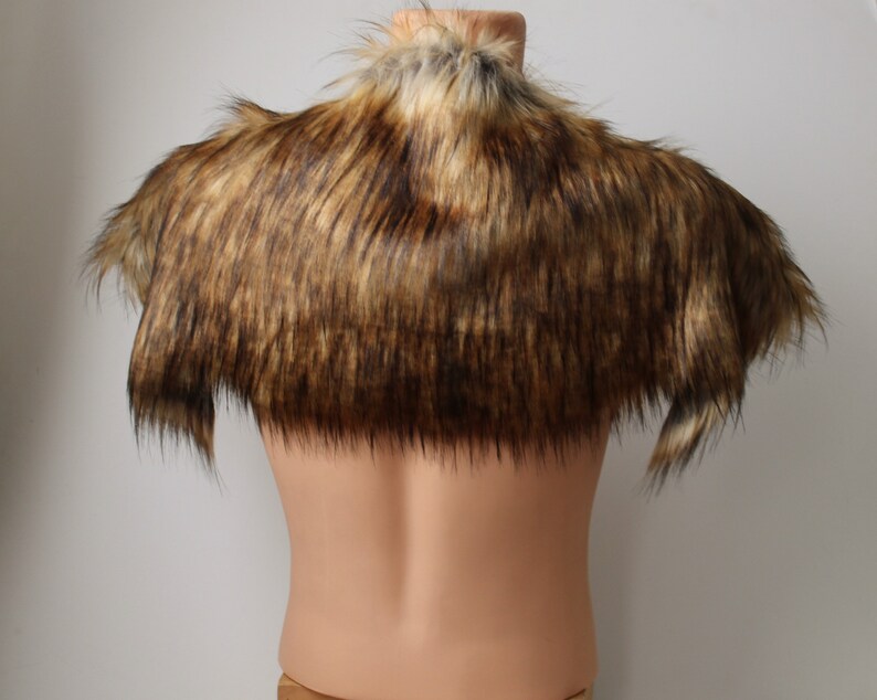 River Wolf Fur Shoulder Pelt Drape Tan Single Leather Strap - Etsy