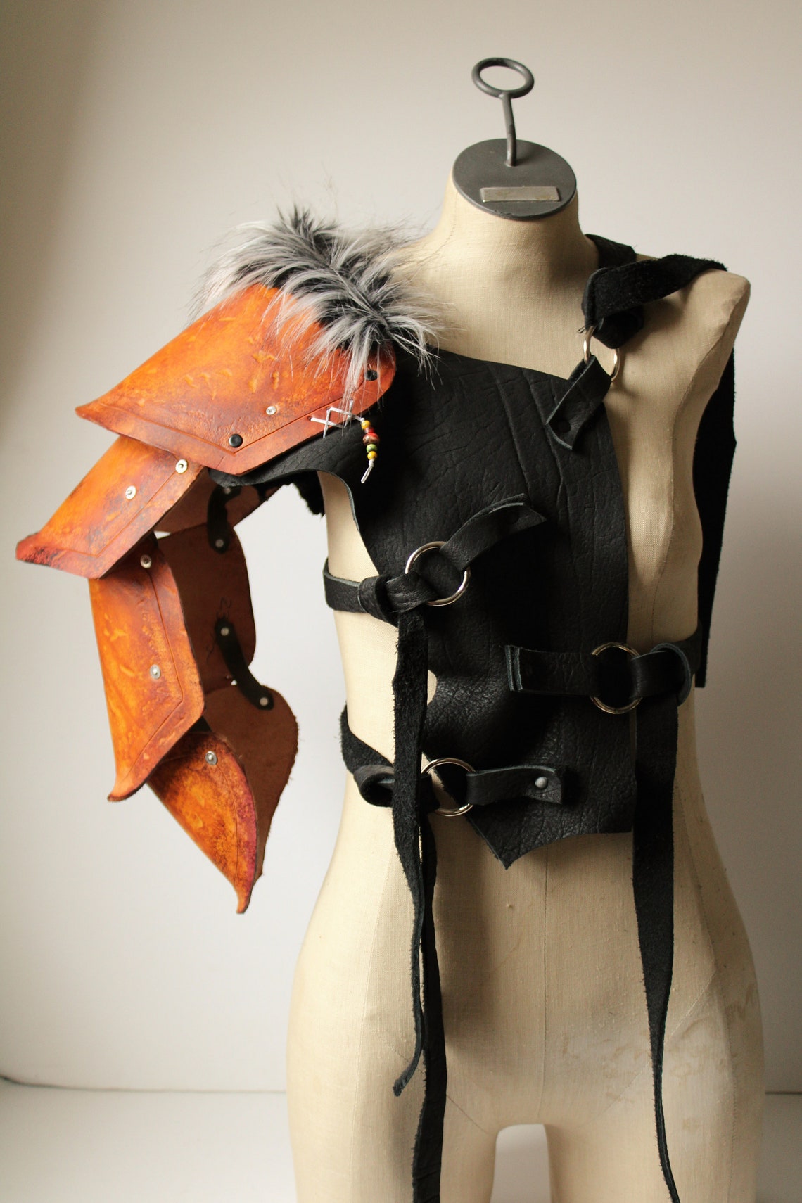 Wasteland Firestorm Black Leather Armor Shoulder Harness | Etsy