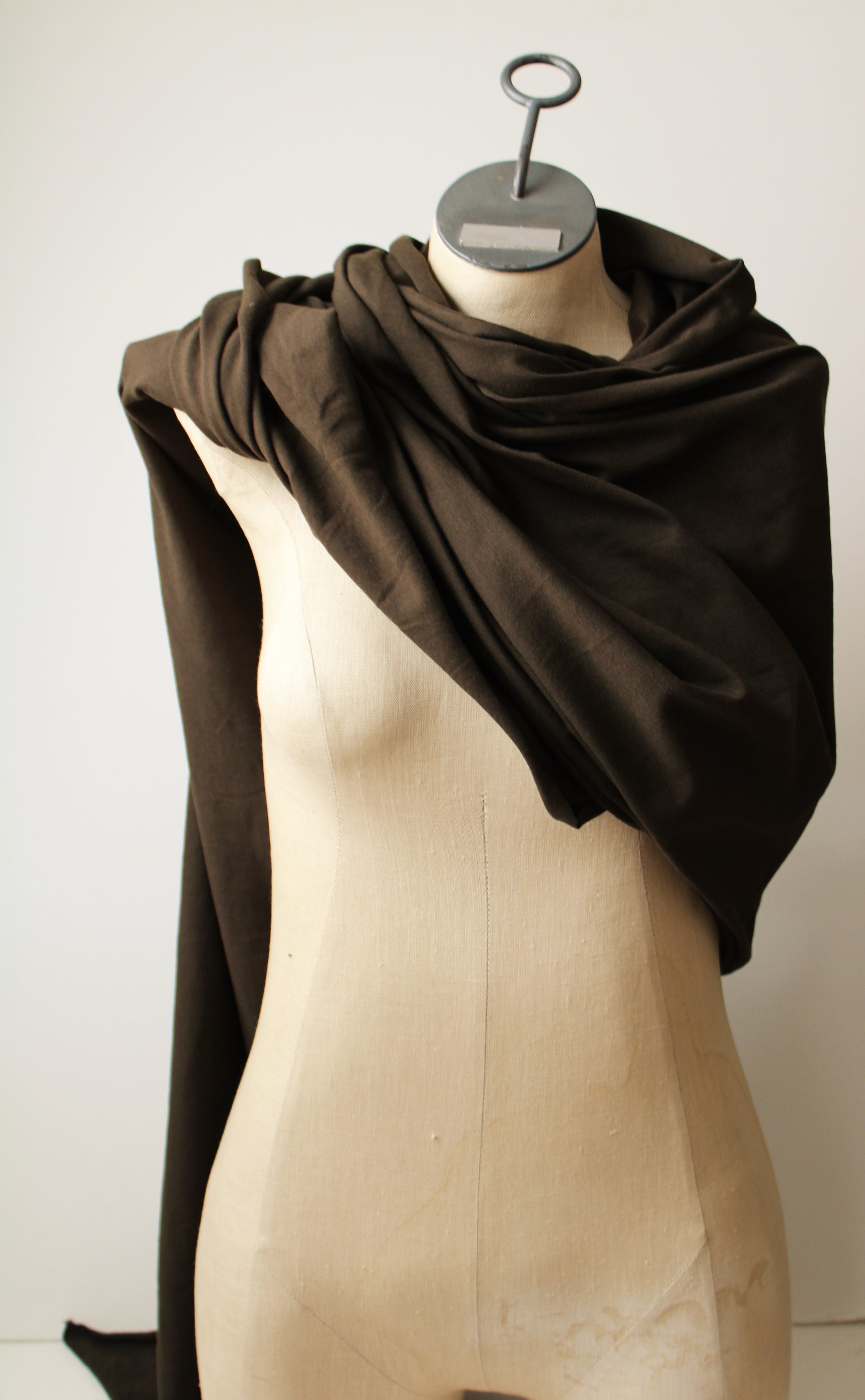 Post Apocalyptic Shawl Wrap, Drab Green Dystopian Cowl - Etsy