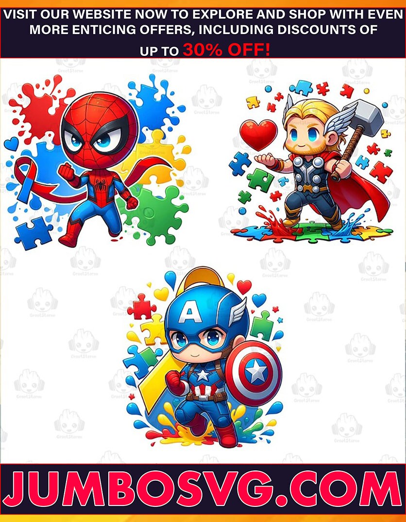 Autism Superhero Png Bundle, Autism Awareness Day Png, Super Autism Png ...