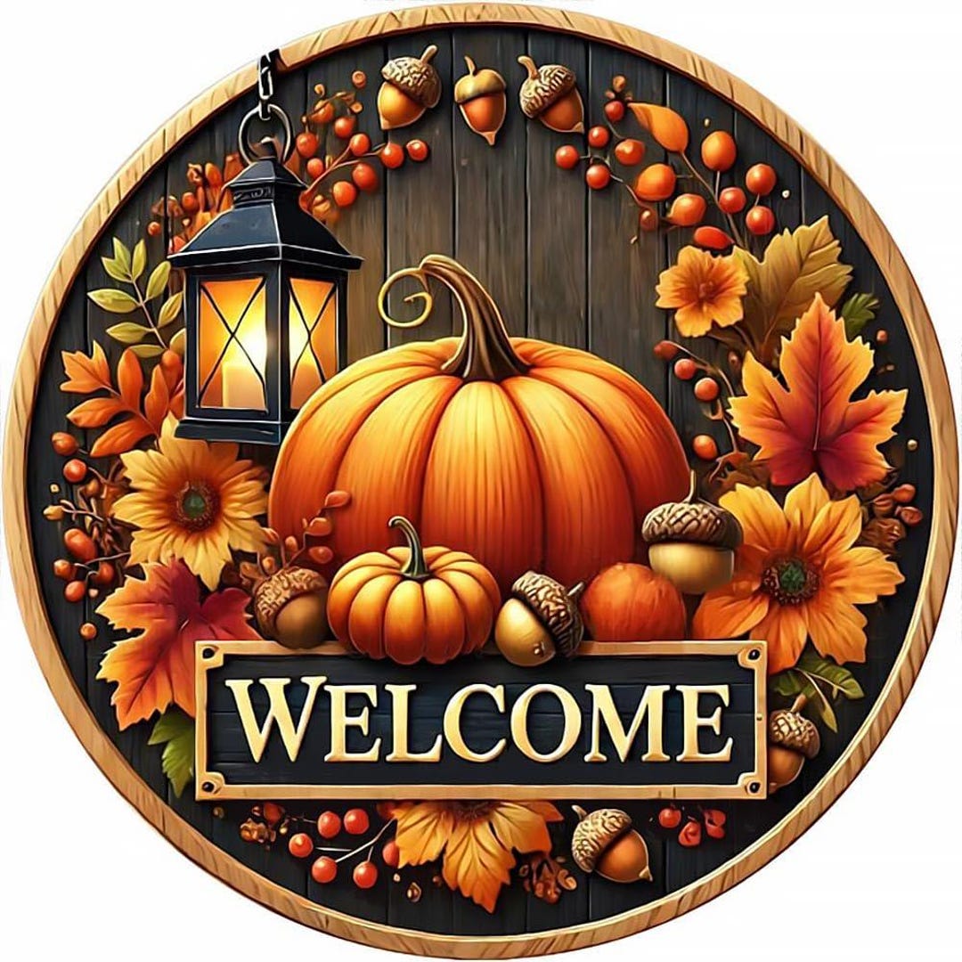 Autumn Pumpkin Diamond Painting Kit: 5D DIY Fall Decor - Etsy