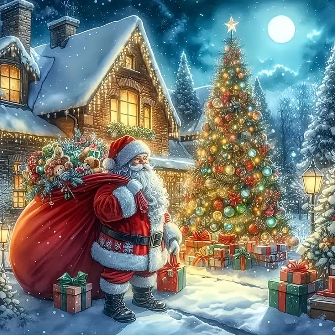 Christmas Diamond Art Kits for Adults & Beginners, 5D DIY Full Drill ...