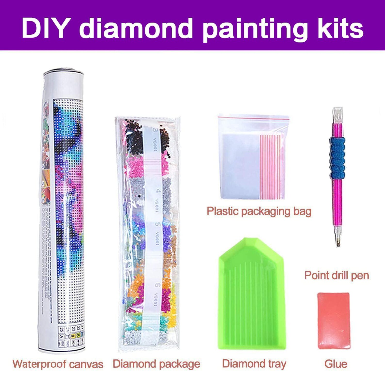 Christmas Diamond Art Kits for Adults & Beginners, 5D DIY Full Drill ...