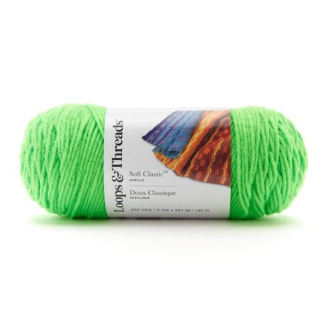 Soft Classic Neon Yarn by Loops & Threads Limeade - Etsy