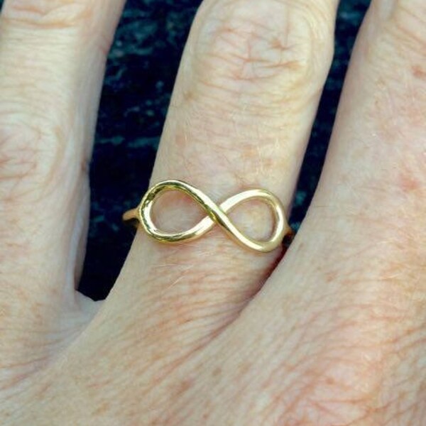 Gold Infinity Ring - Etsy