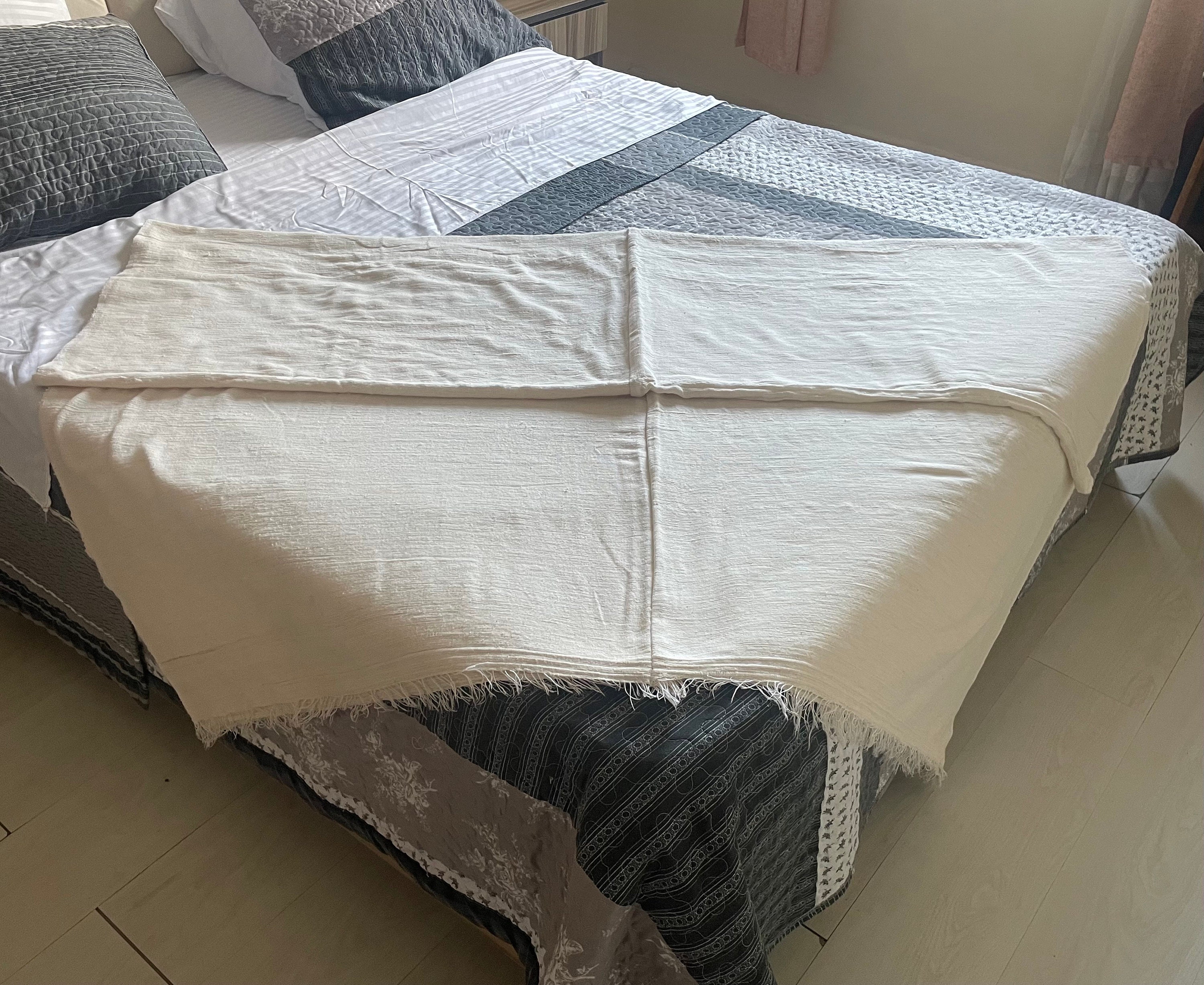 Ethiopian White Gabi/ Handwoven Ethiopian Throw Blanket – Cotton ...