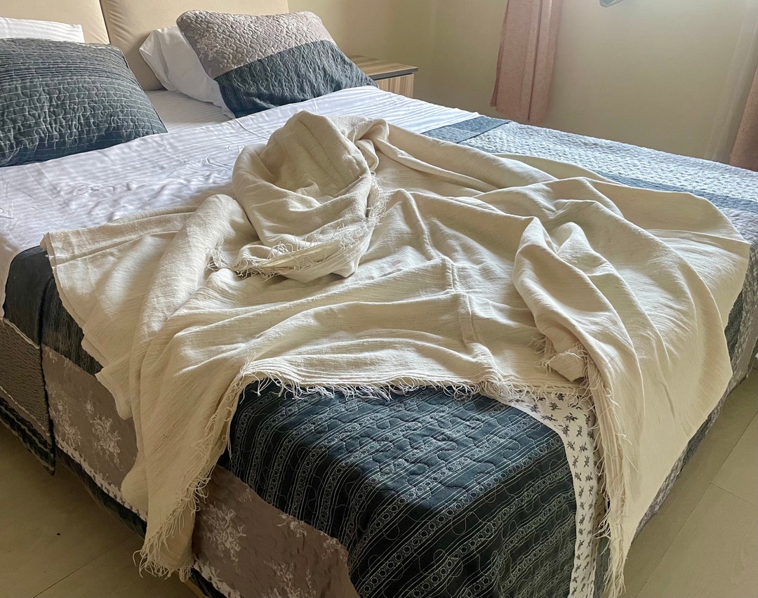 Ethiopian White Gabi/ Handwoven Ethiopian Throw Blanket – Cotton ...