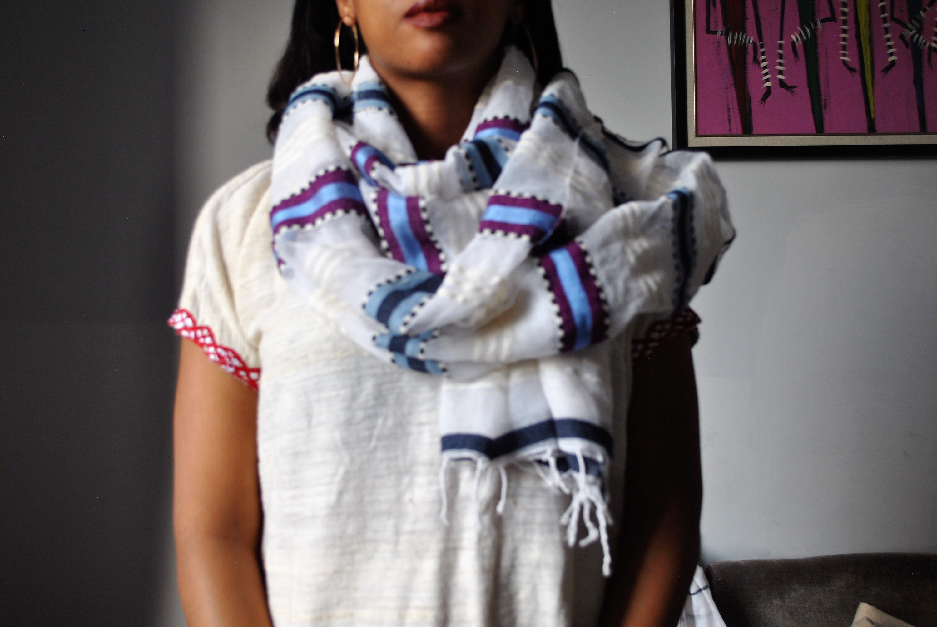 Colorful Ethiopian Cotton Scarf - Etsy