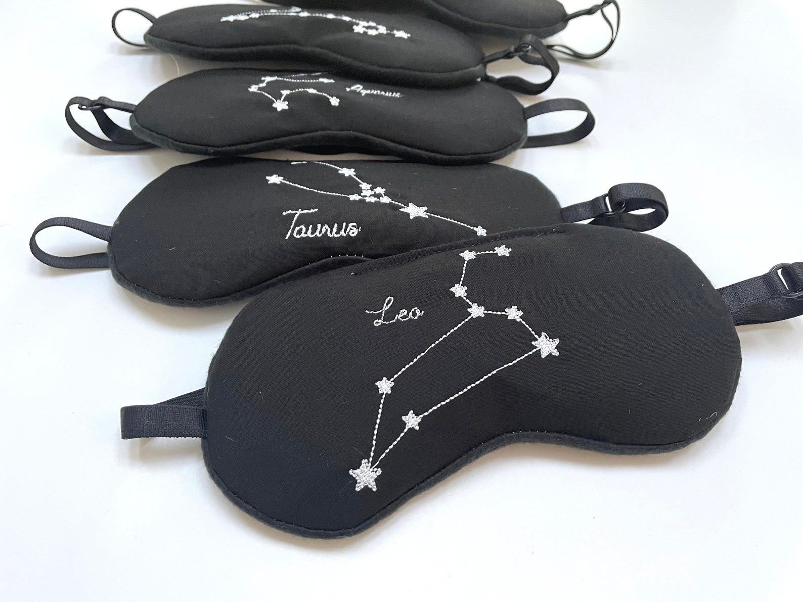 Zodiac Embroidered Sleep Mask Star Constellation Sleep Mask | Etsy