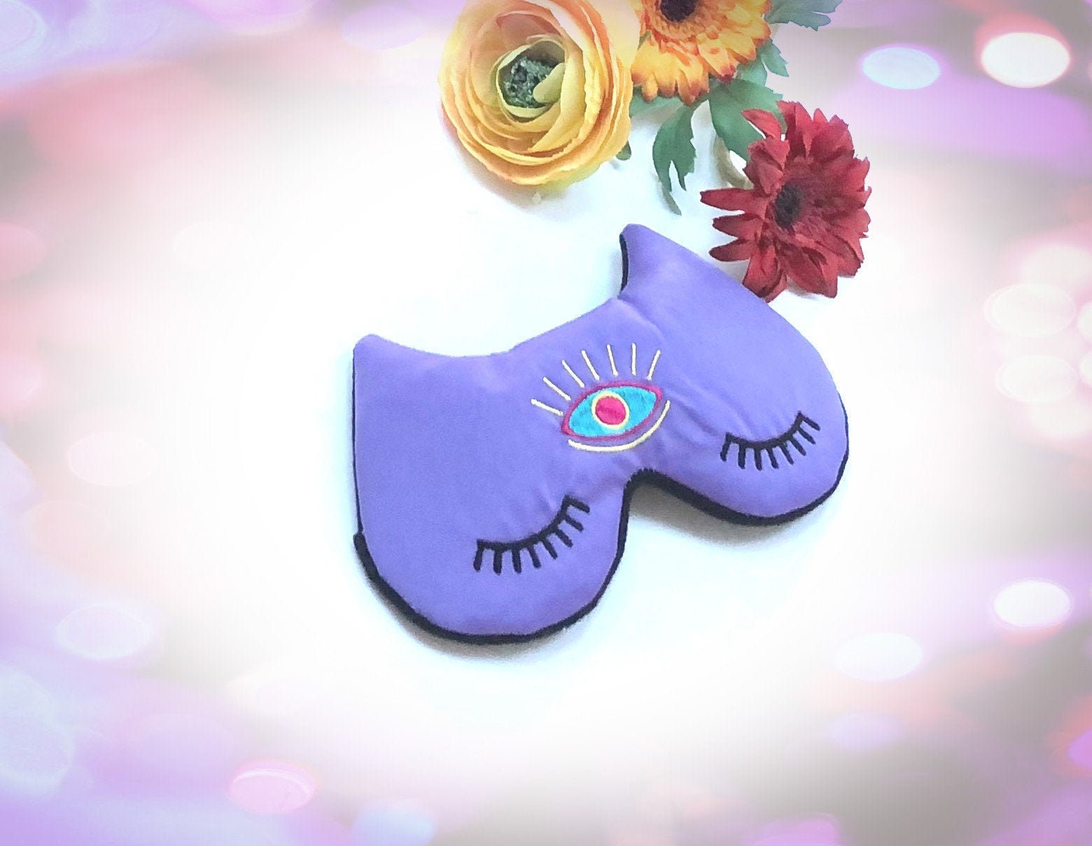 Purple Third Eye Sleep Mask Eye Mask Travel Eye Mask Blindfold | Etsy
