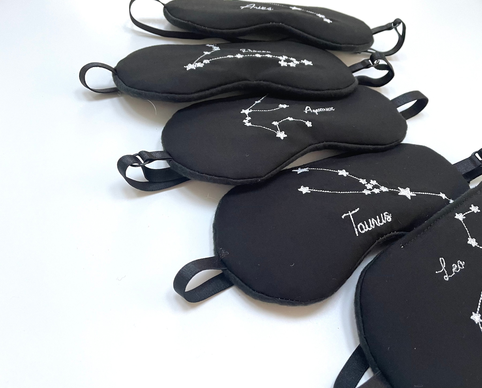 Zodiac Embroidered Sleep Mask Star Constellation Sleep Mask | Etsy