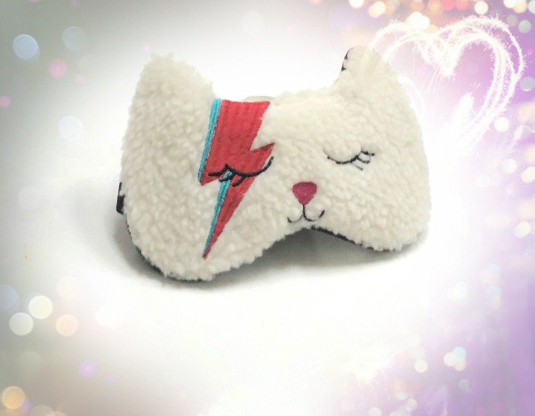 Lightening Cat Sleep Mask, Lightening Sleep Mask, Furry Cat Mask, Furry ...