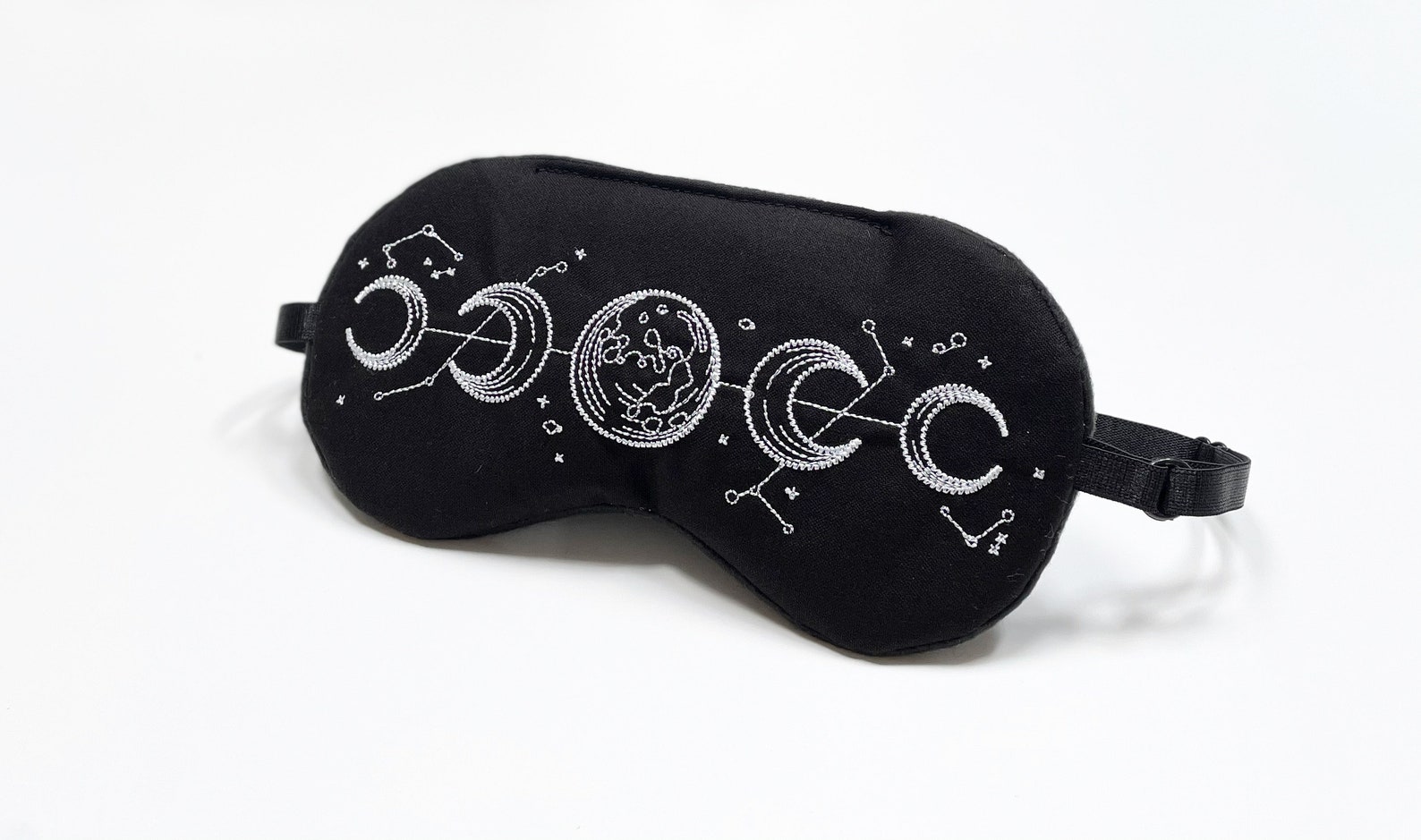 Moon Phases Sleep Mask Black Sleep Mask Eye Mask Travel Sleep | Etsy