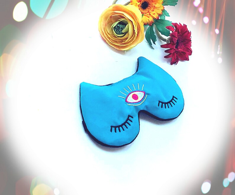 Teal Third Eye Sleep Mask Eye Mask Travel Eye Mask Blindfold - Etsy