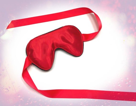 Sexy Red Satin Blindfold Red Sleep Mask Silk Sleep Mask - Etsy