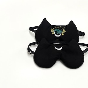 Moon Sleep Mask Black Sleep Mask Eye Mask Travel Sleep Mask Spa Eye ...