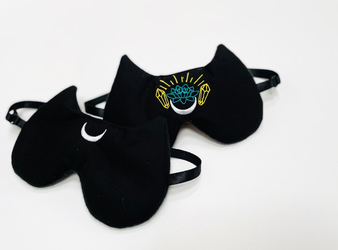 Moon Sleep Mask Black Sleep Mask Eye Mask Travel Sleep Mask Spa Eye ...