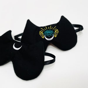 Moon Sleep Mask Black Sleep Mask Eye Mask Travel Sleep Mask Spa Eye ...