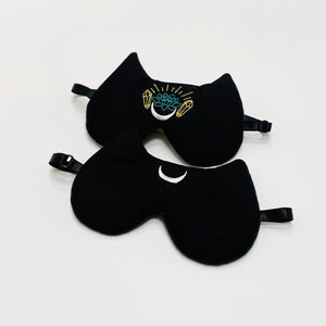 Moon Sleep Mask Black Sleep Mask Eye Mask Travel Sleep Mask Spa Eye ...