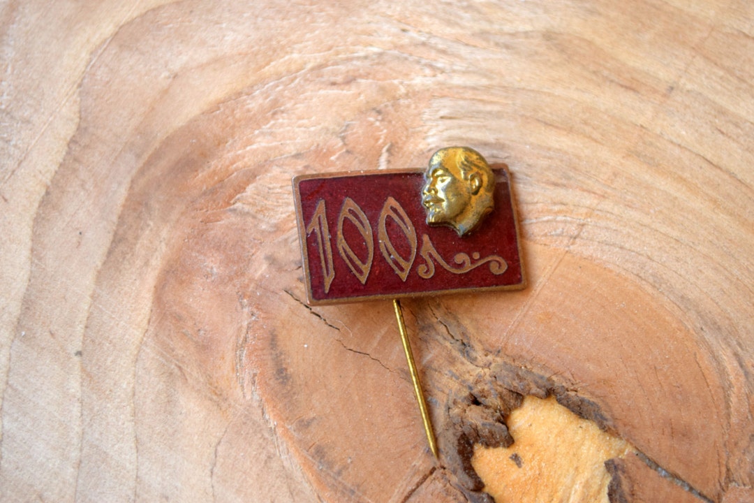 Lenin Pin 100 Years Birthday Anniversary Communist Soviet Vintage Made ...