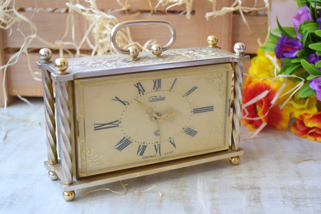 Soviet Alarm Clock Vintage Desk Clock Ussr Retro Mechanical Clock ...