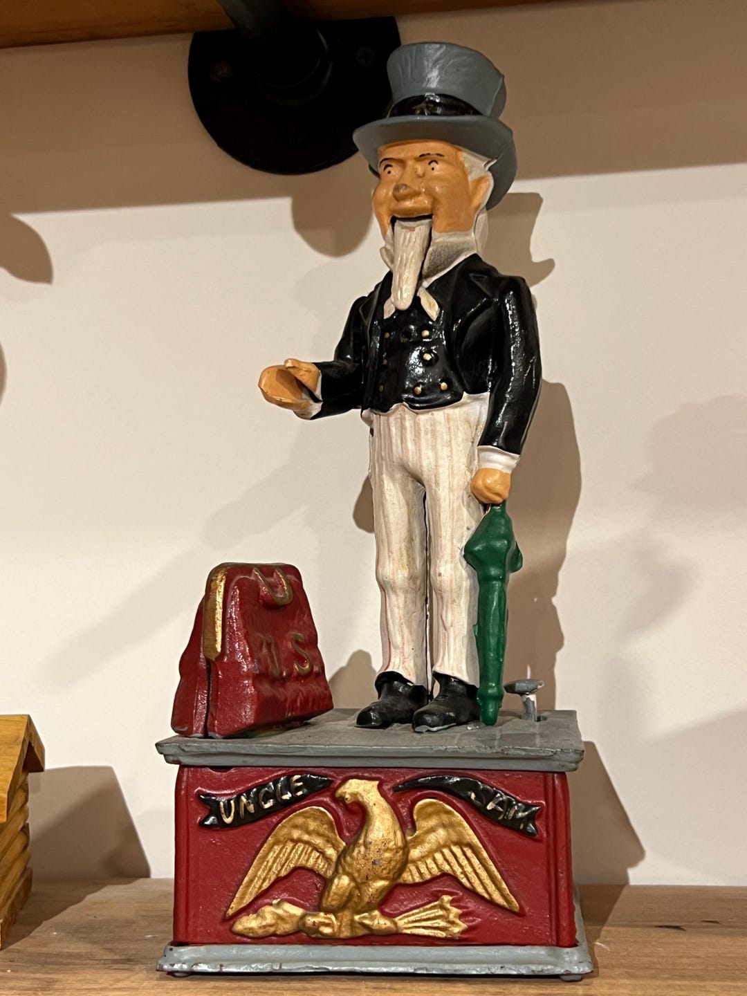 Vintage 1976 Novelty Bicentennial Uncle Sam Cast Iron Coin Bank - Etsy