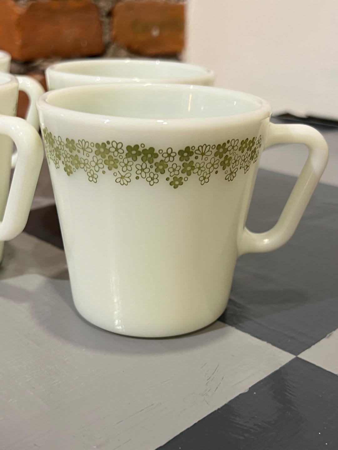Vintage Pyrex Crazy Daisy Spring Blossom Mugs - Set of 4 - Etsy