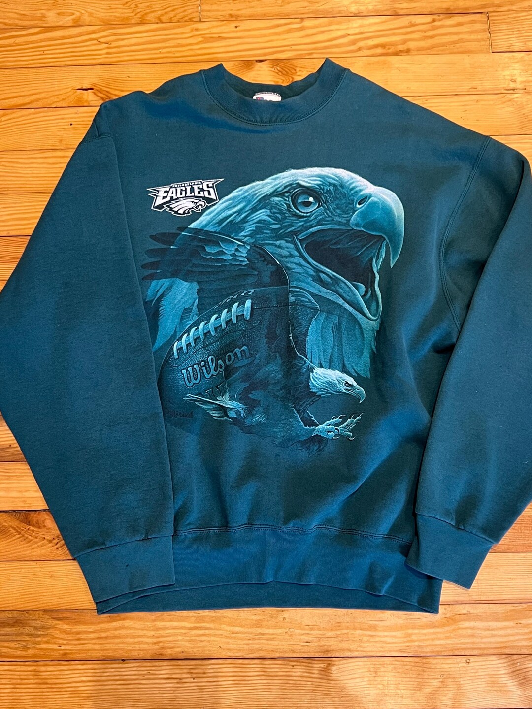 Vintage 1990s Philadelphia Eagles Graphic Crewneck Sweatshirt ...