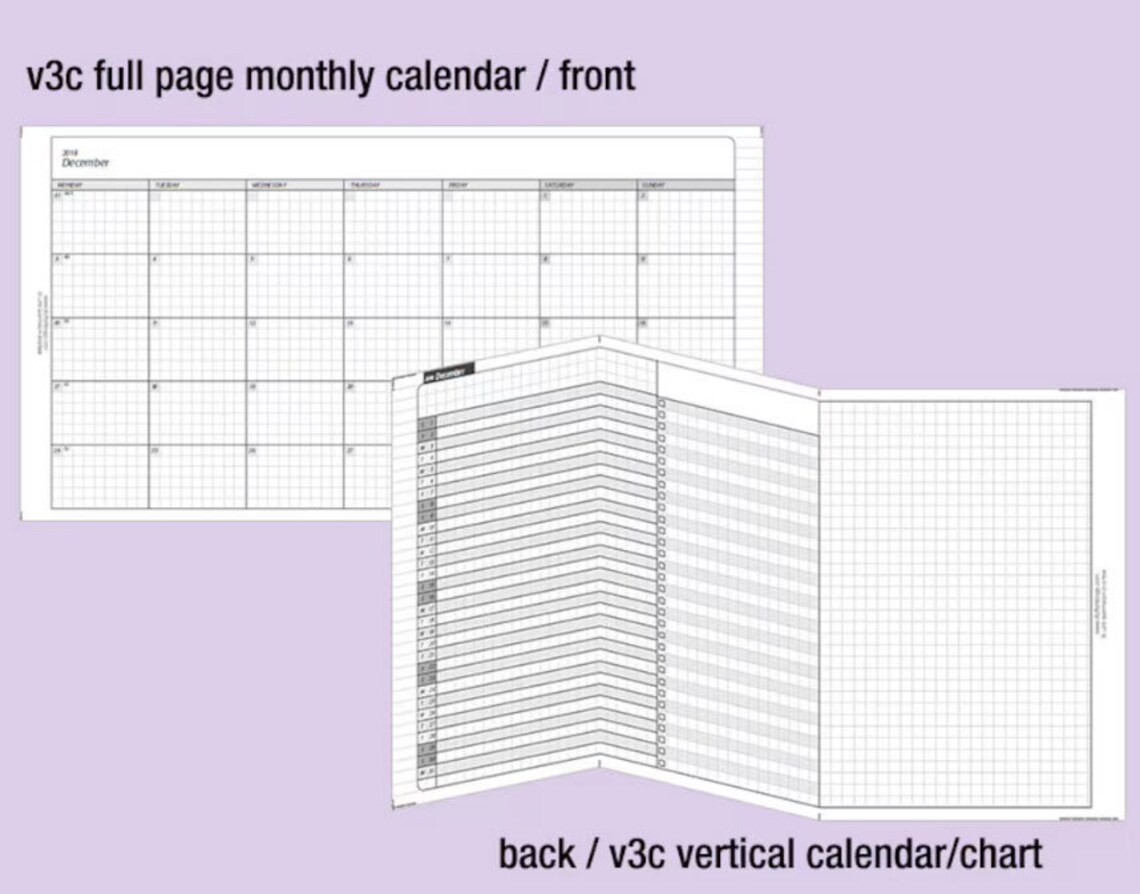 V3c Monthly Foldout + S5b Week-on-2-page / Life Mapping Components ...