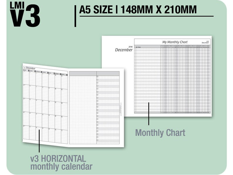 A5 Size, V3s5 Set / January to December 2026 / Monthly & Weekly (PDF ...