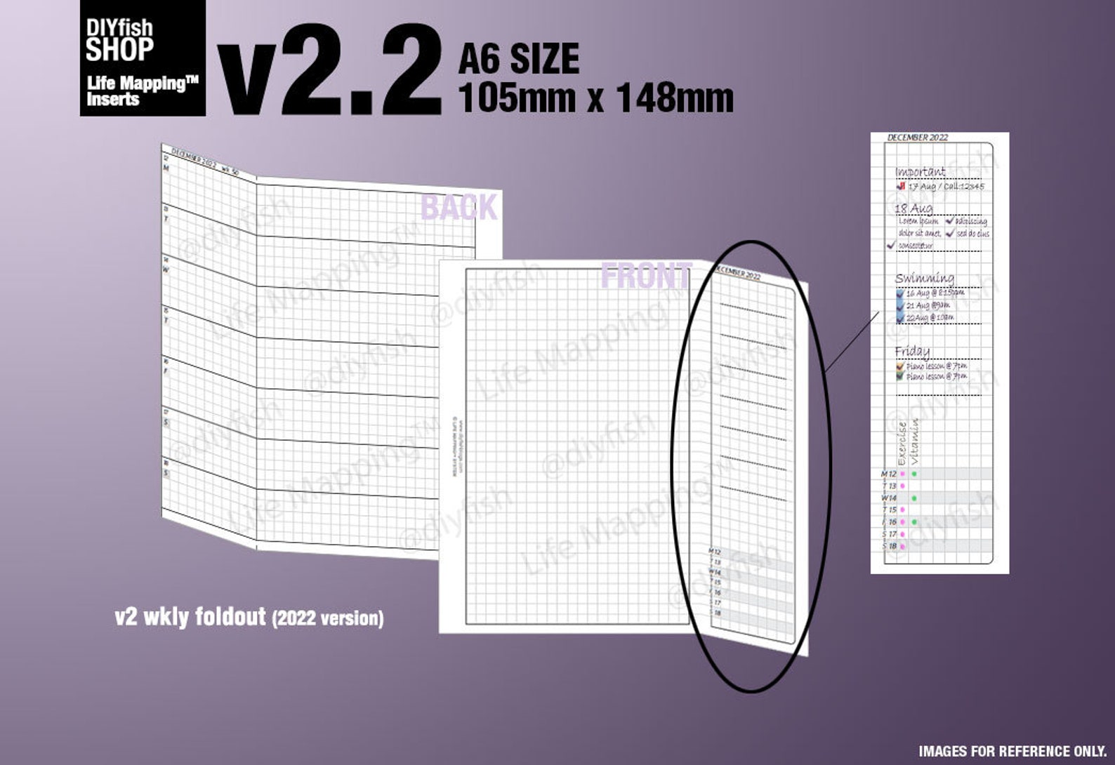 A6 Size V2.2 Set With Ds1 Do1p/ May to July 2026 /monthly Weekly&daily ...