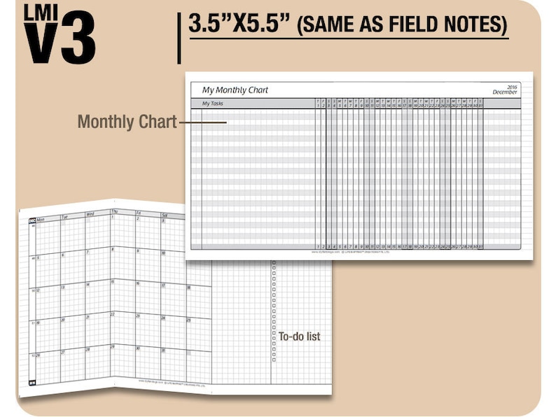 Field Notes Size, V3s2 Set / May 2026 to April 2027 / Monthly & Weekly ...