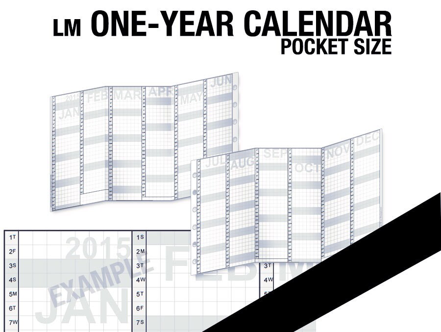 1-year Calendar / Planner - Filofax Inserts Refills Printable Binder ...
