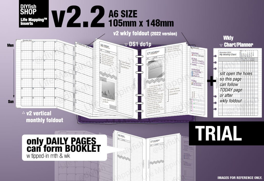A6 Size V2.2 Set With Ds1 Do1p/ May to July 2026 /monthly Weekly&daily ...