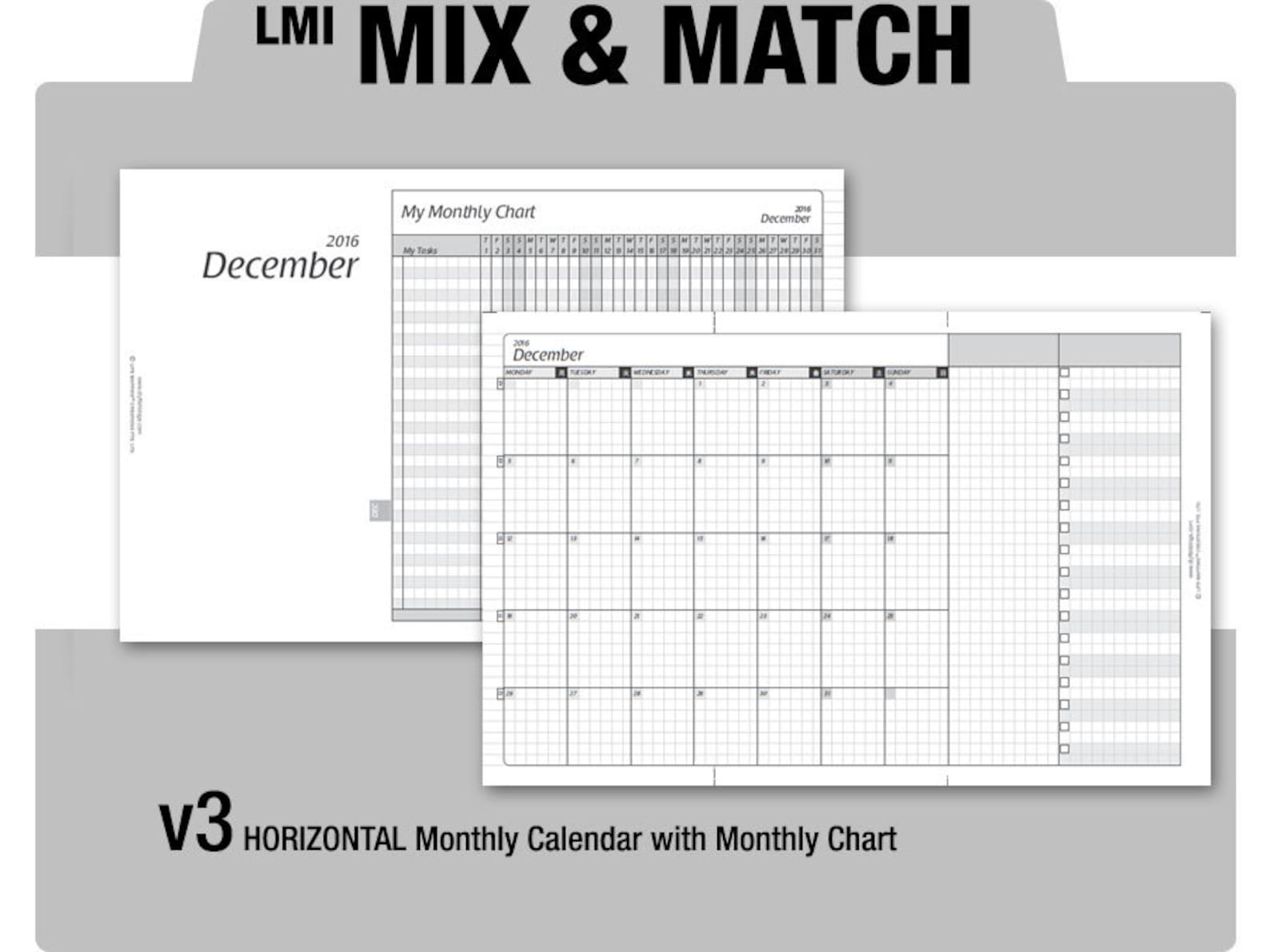 MIX & MATCH Life Mapping Components / Charts and More Filofax Inserts ...