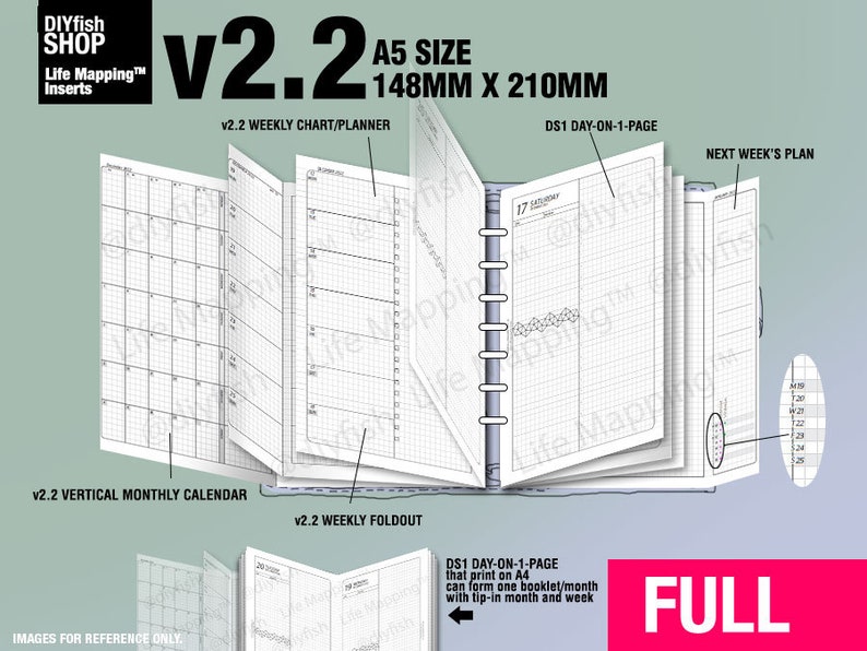 A5 Size V2.2 Set With Ds1 Do1p/ May 2026 to April 2027 / Monthly Weekly ...