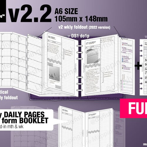 Planbook Filofax Inserts Refills Printable Binder Planner | Etsy