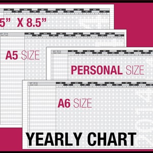 LMI - Yearly Chart - Filofax Inserts Refills Printable Binder Planner ...