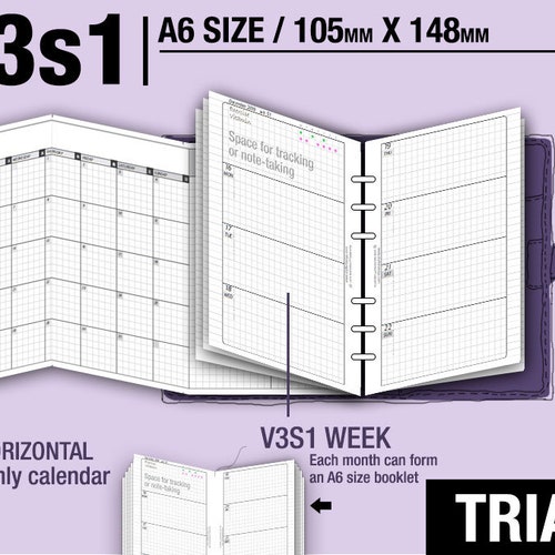 LMI Yearly Chart Filofax Inserts Refills Printable Binder - Etsy