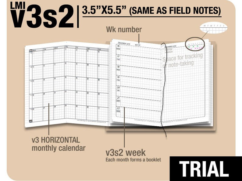 FIELD NOTES Size, V3s2 Set / January to March 2026 (free Dec 2025 ...