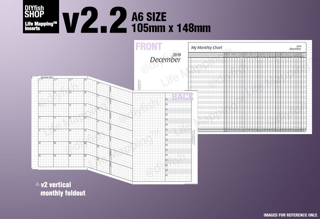 A6 Size V2.2 Set With Ds1 Do1p/ May to July 2026 /monthly Weekly&daily ...