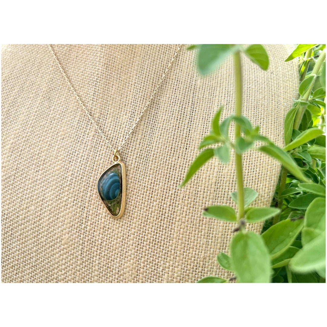 Blue Slag Drop Resin, Bezel, Cumberland Furnace, Iron Ore Smelting ...