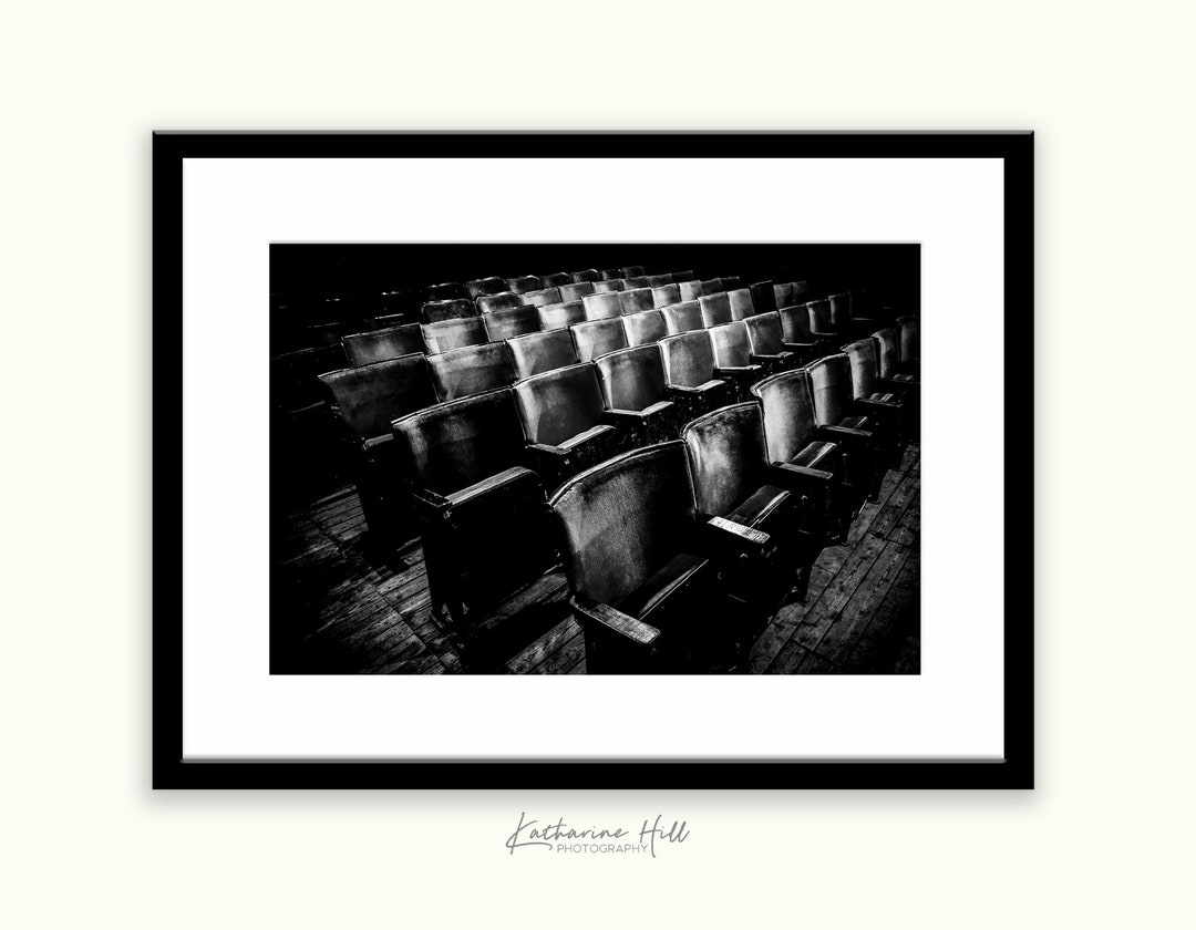 Old Theatre, Black & White Photographic Print, Theatrical, Drama ...