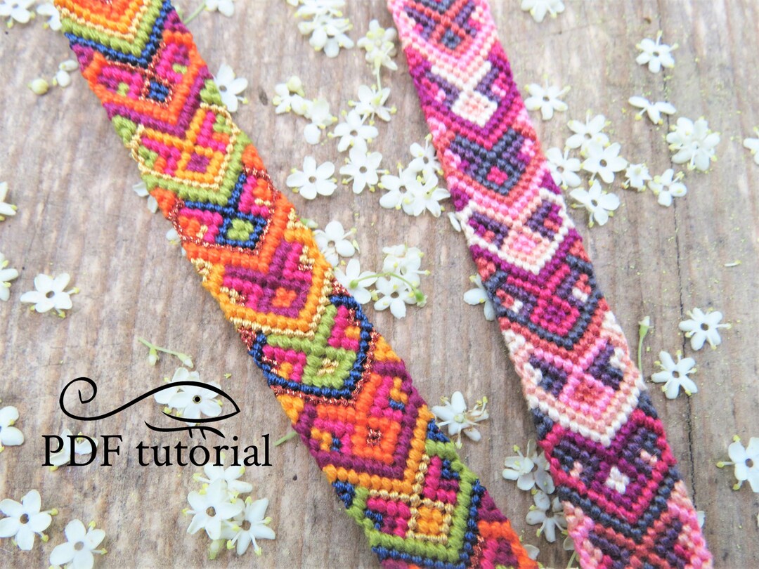 Friendship Bracelet Pattern, Bracelet Tutorial 'midsummer Morning ...