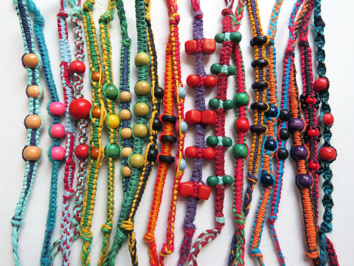 Wholesale Friendship Bracelet Bundle, Handmade Hippie Jewelry, Beach ...
