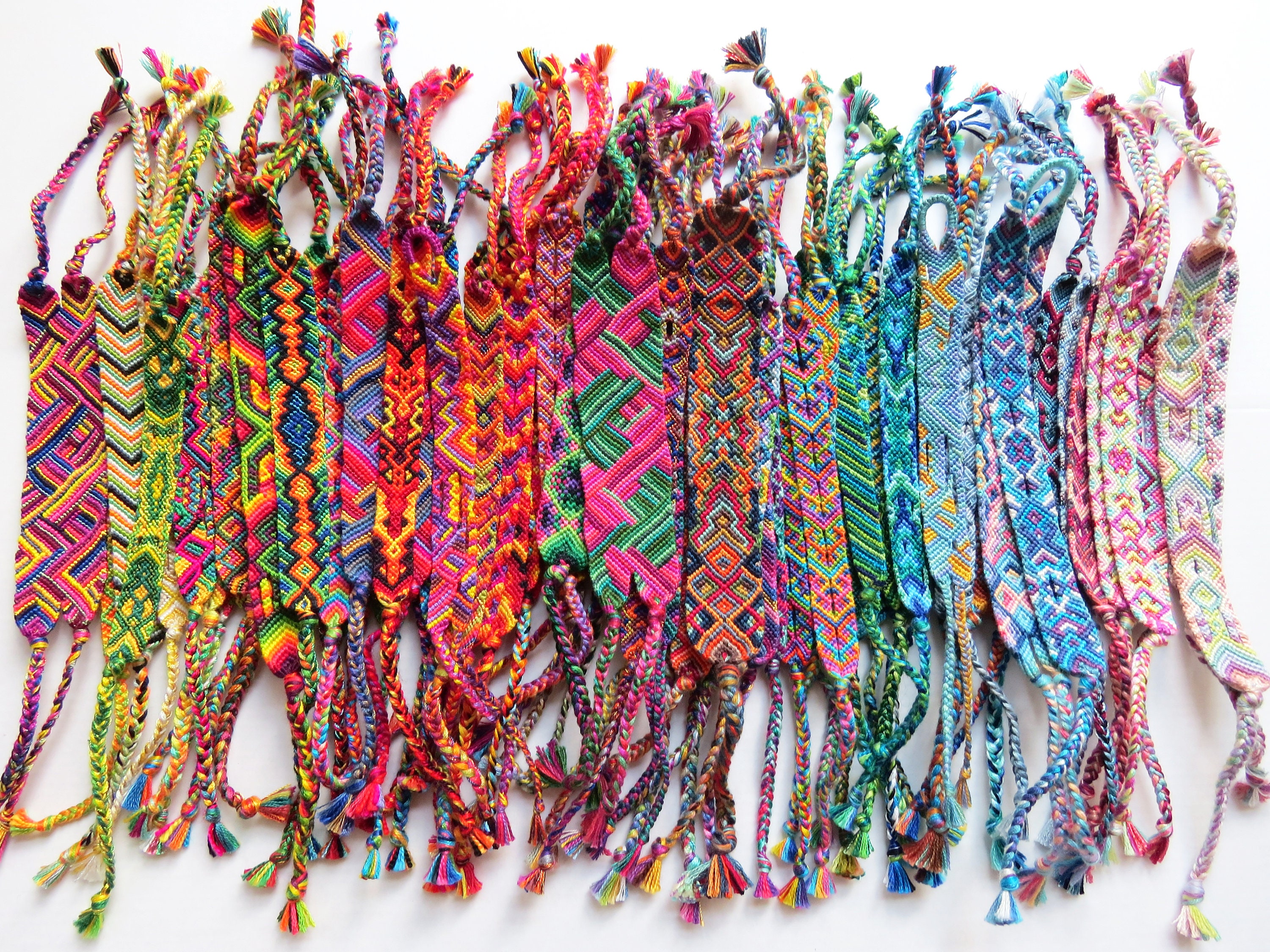 Wholesale Friendship Bracelet Bundle, Handmade Hippie Jewelry, Beach ...