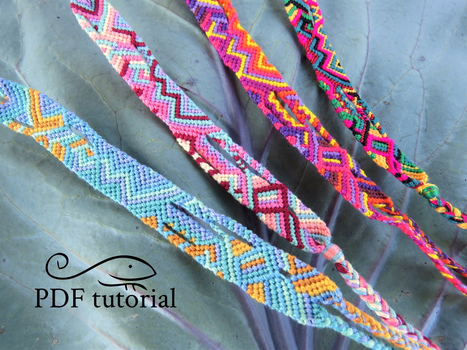Sunset Lake Abstract Friendship Bracelet Pattern PDF Tutorial ...
