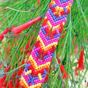 Ocean and Leaves Friendship Bracelet Pattern - PDF Tutorial - Beginner ...
