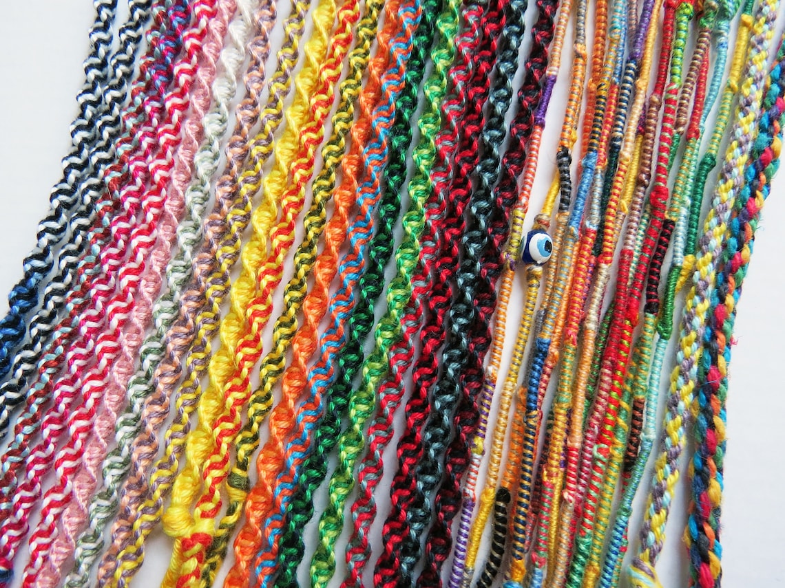 Wholesale Friendship Bracelet Bundle, Handmade Hippie Jewelry, Beach ...